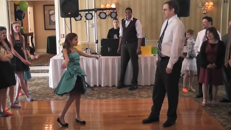 A Girl Calls Her Awkward Dad To The Dance Floor, And Then He Steals The ...