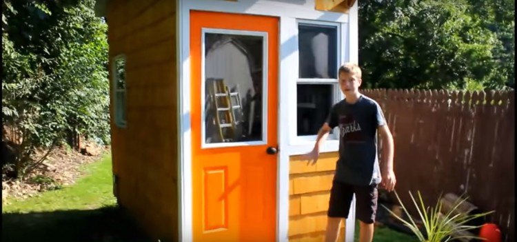 How This Talented 13-Year-Old Built His Own Tiny House for $1,500